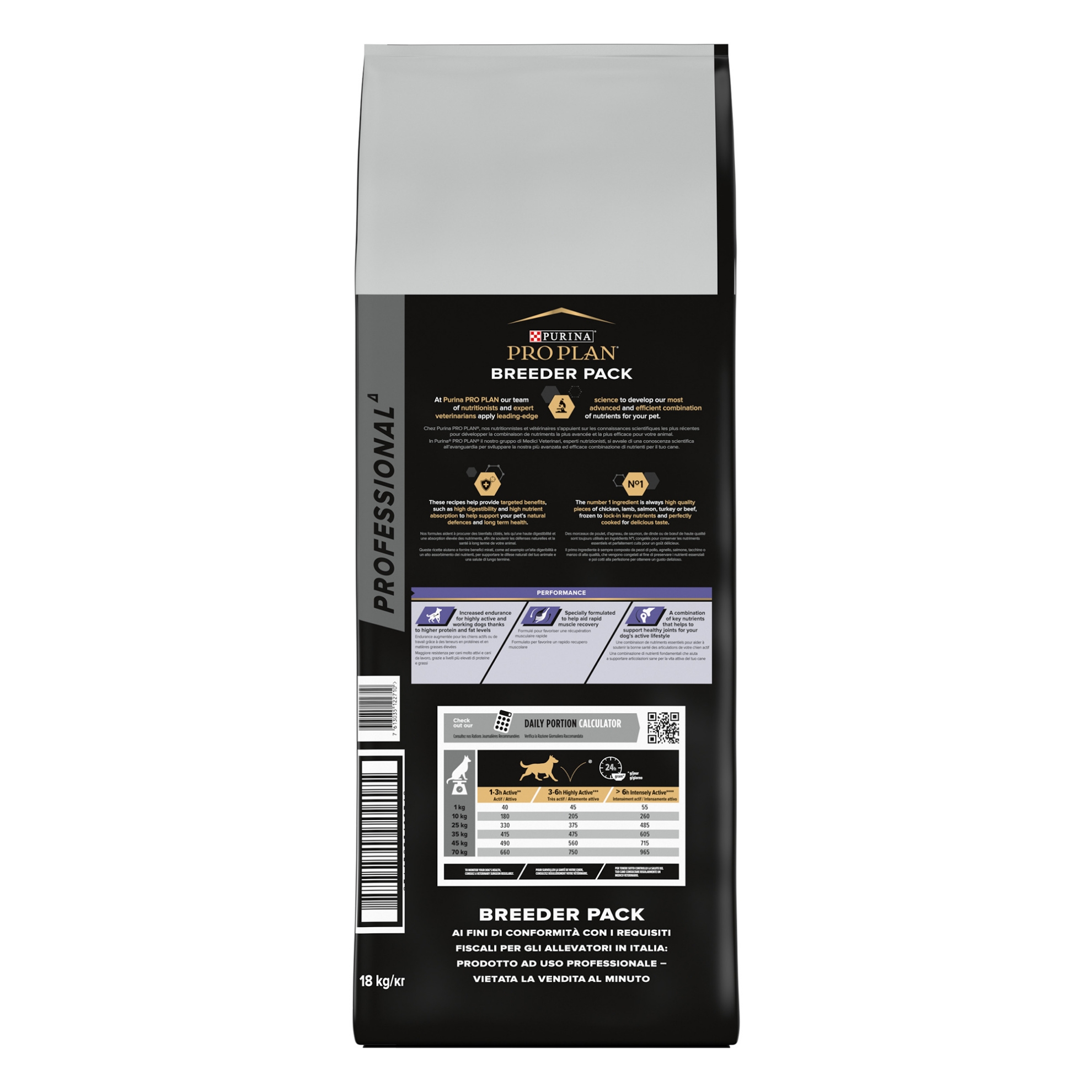 PetsJo. Pro Plan Performance All Sizes Adult Chicken 18 Kg