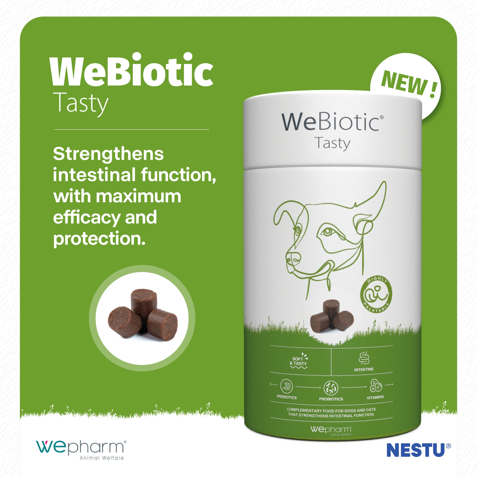 PetsJo. WeBiotic Tasty for Dogs & Cat (30 soft-chews)
