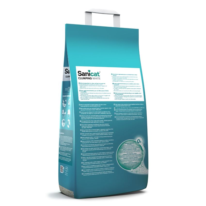 PetsJo. Sanicat Clumping White Fragrance Free Cat Litter 20L